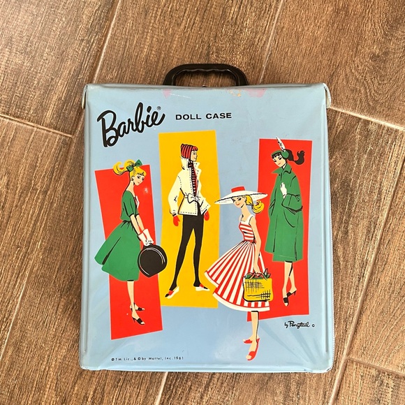 Mattel | Toys | Vintage Mattel Blue Barbie Doll Case 961 Ponytail ...